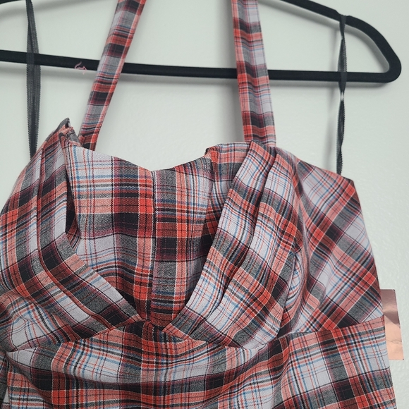 Modcloth | Dresses | Modcloth Ixia Plaid Halter Aline Retro Pinup ...